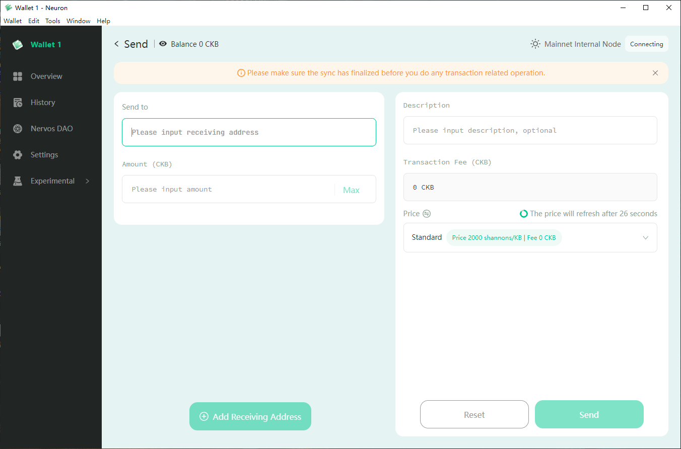 Send & Receive CKB · Issue #2832 · nervosnetwork/neuron · GitHub