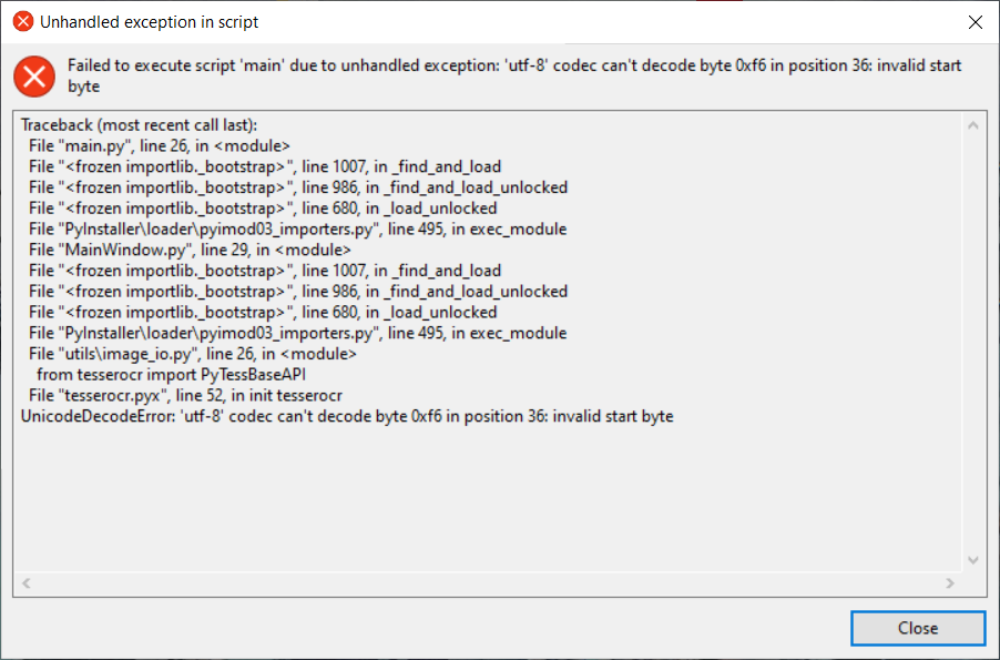 UnicodeDecodeError: 'utf-8' codec cant decode byte 0xf6 in position 36: invalid start byte ...