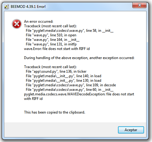 BEE2 4.39.2 - Windows 7 and 8.1 crash - "WAVEDecodeException: file does not start with RIFF id ...