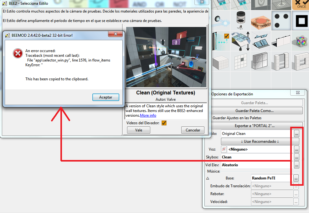 BEE4.42.0 Beta 2 (32bit) - The application will crash if certain buttons from the exporting ...