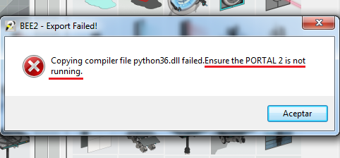 Change the message from "Ensure the is not running." to "Ensure is not ...