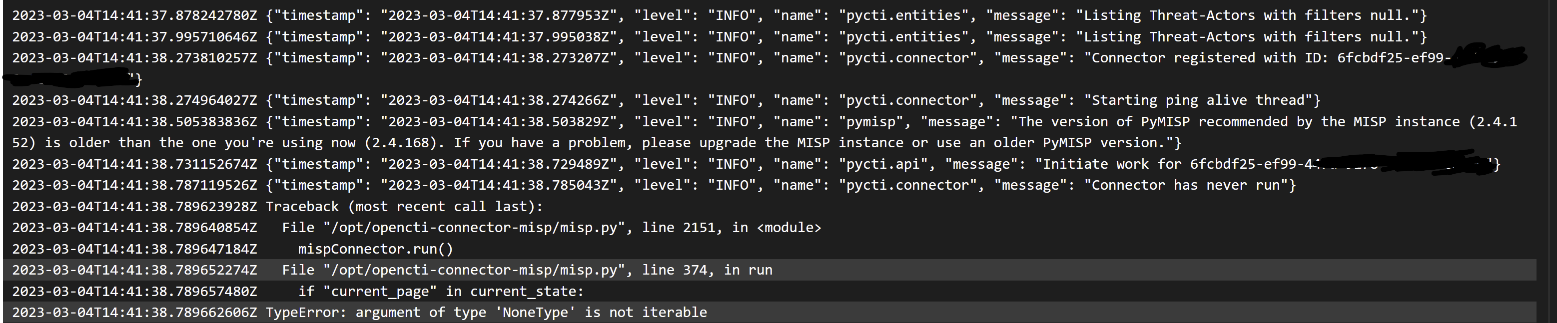 Error collecting MISP events · Issue #1050 · OpenCTI-Platform/connectors · GitHub