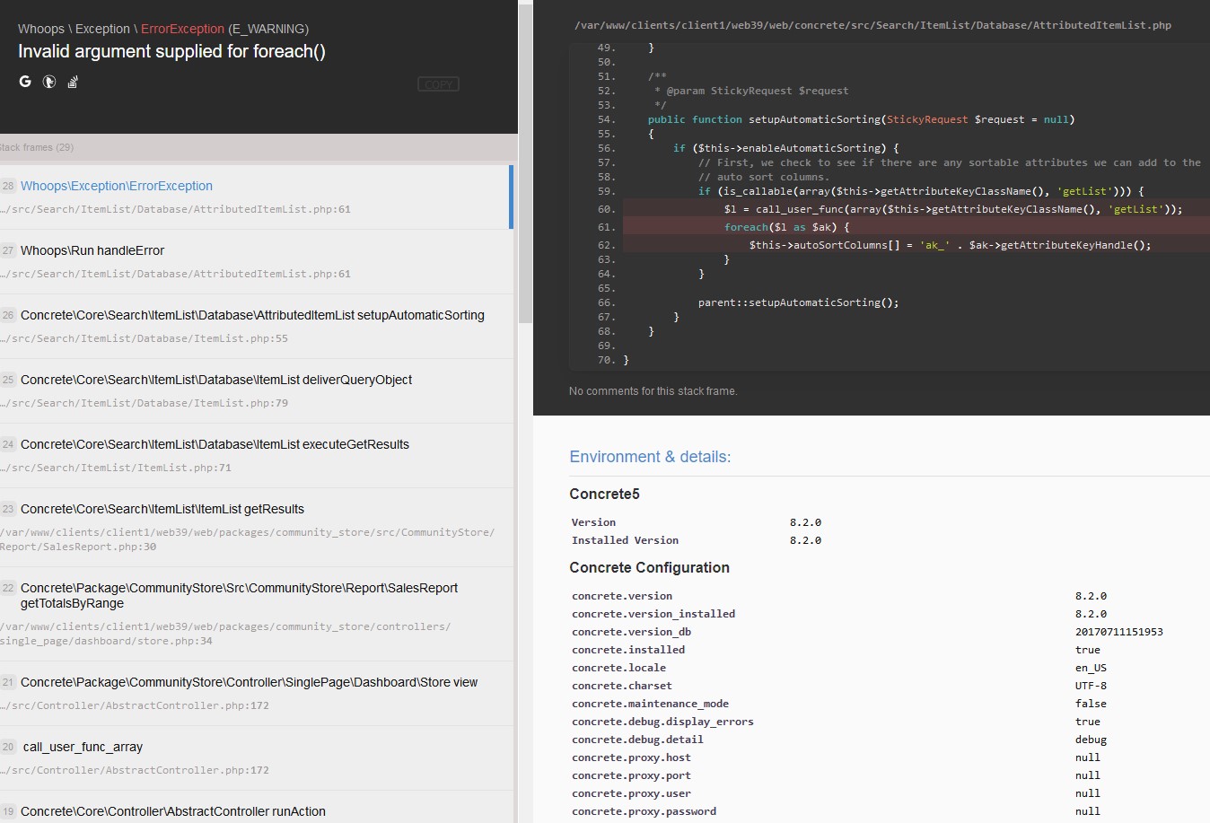 C5 8.2: CS 1.2: Call to a member function setAttribute() on null when install under a ...