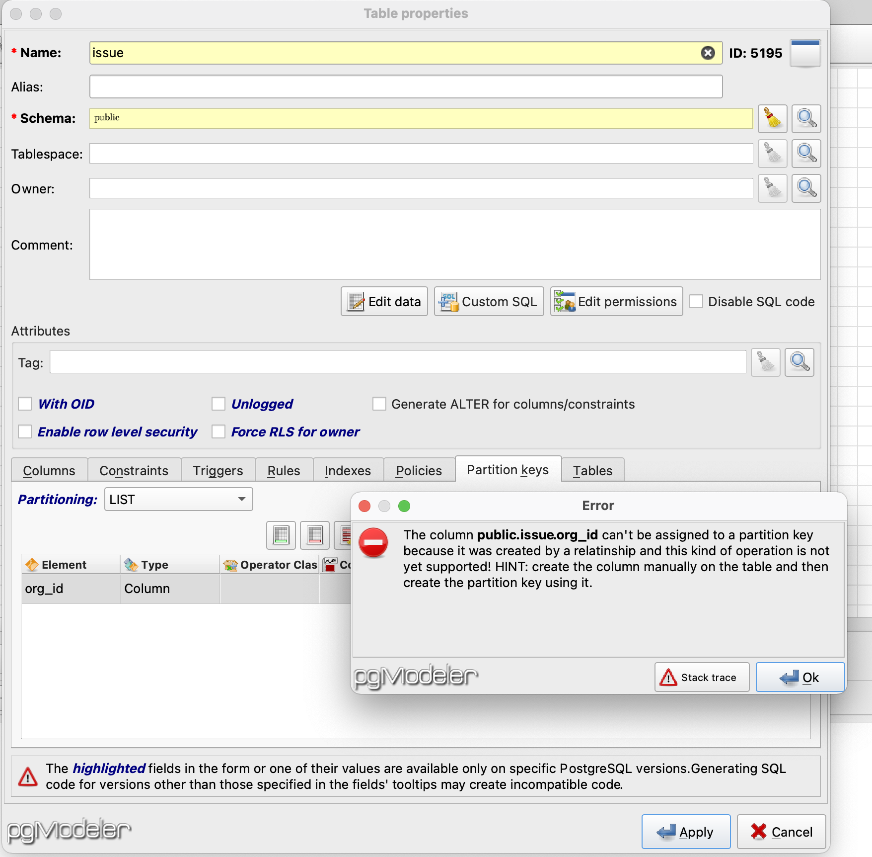 Support create partition on key which is created by a relationship · Issue #1671 · pgmodeler ...