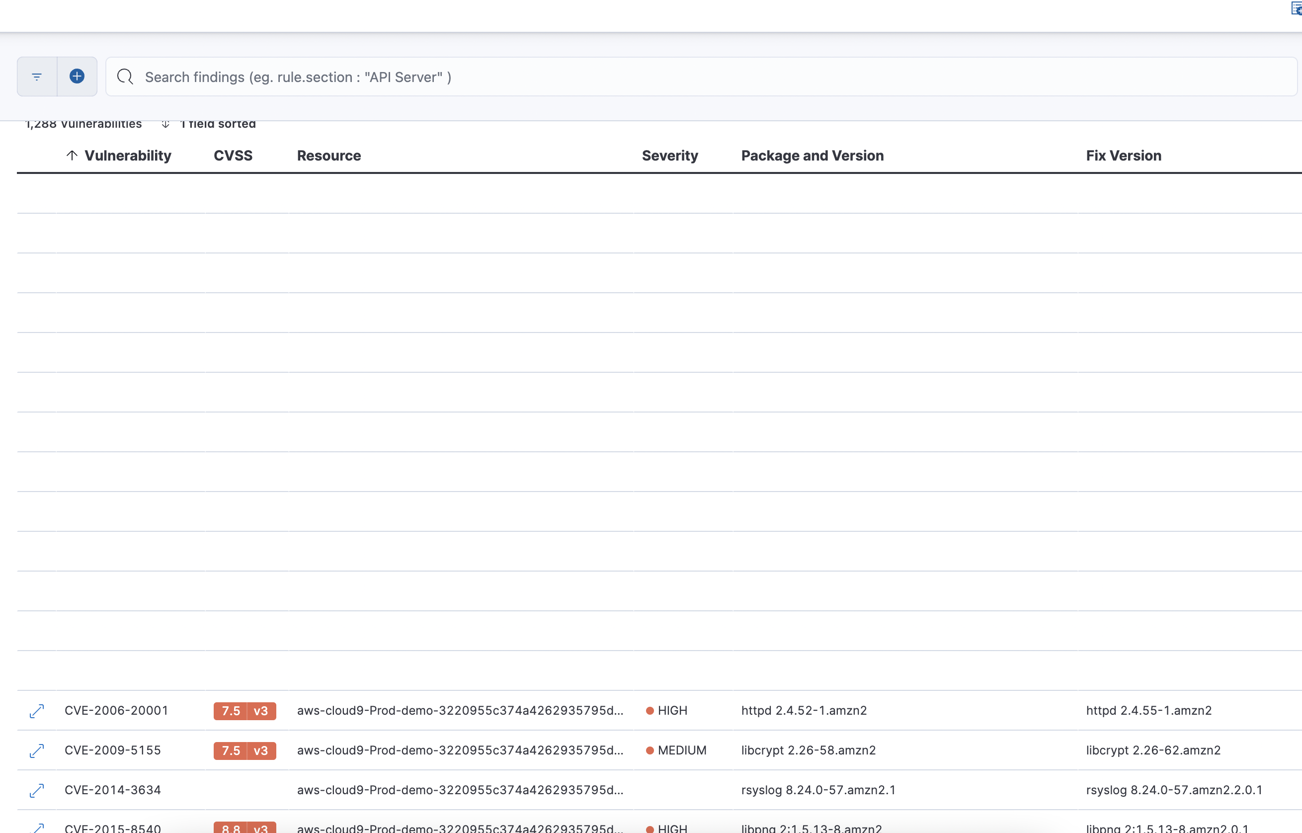 [Cloud Security] [Vulnerability Management] Missing prompt after showing the first 500 results ...