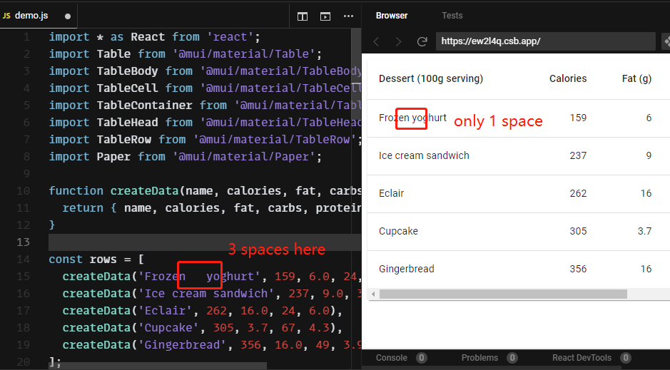 Table cell cuts successive spaces to 1 space · Issue #35000 · mui ...