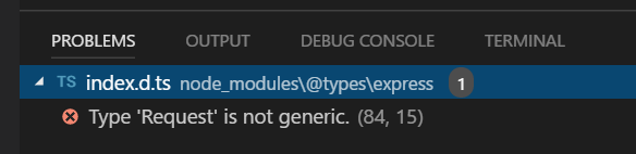 Type 'Request' is not generic · Issue #3458 · expressjs/express · GitHub