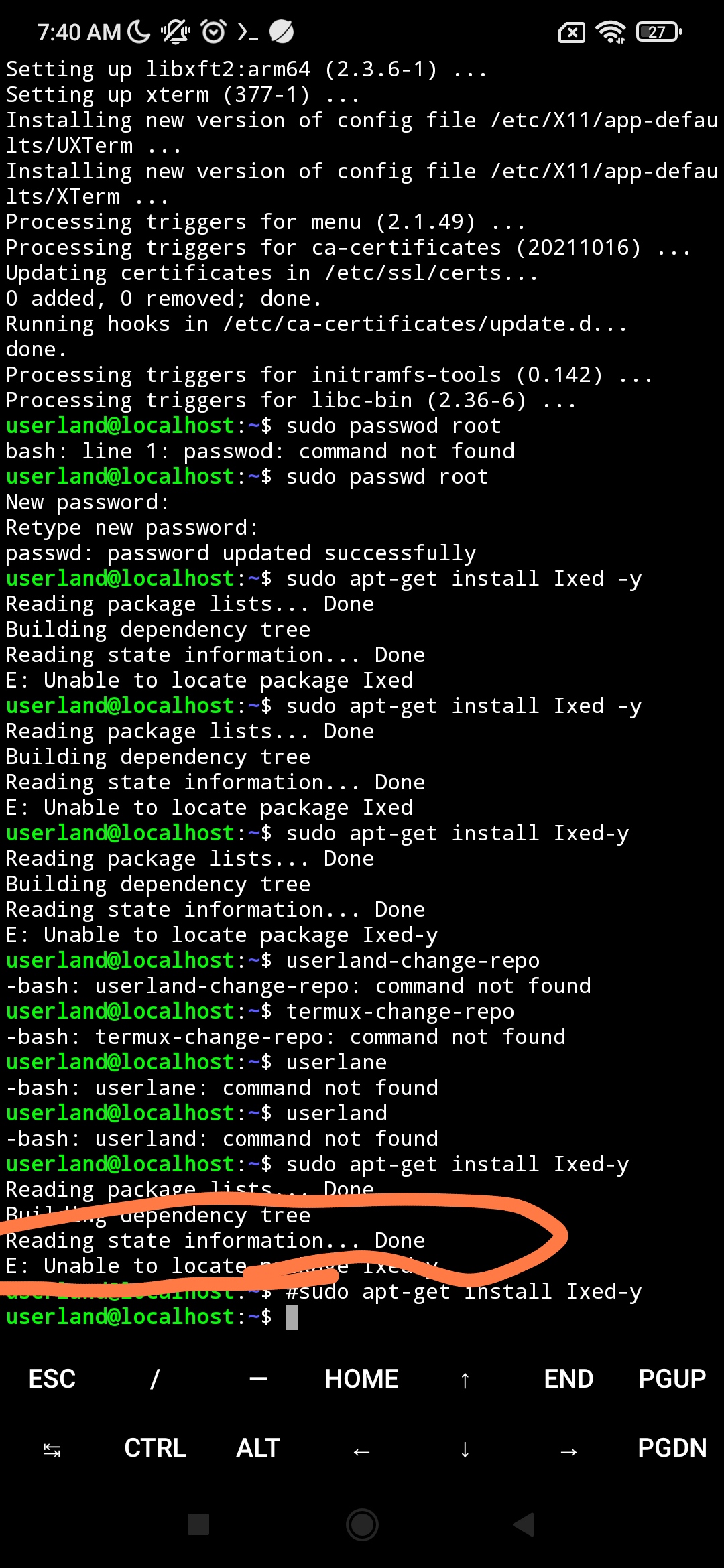 Bug report - [E: Unable to locate package]Why? · Issue #1660 · CypherpunkArmory/UserLAnd · GitHub