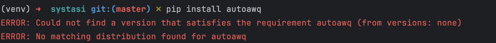 Why I can't download this library autoawq in Mac? (Only work for me in google colab) · Issue ...