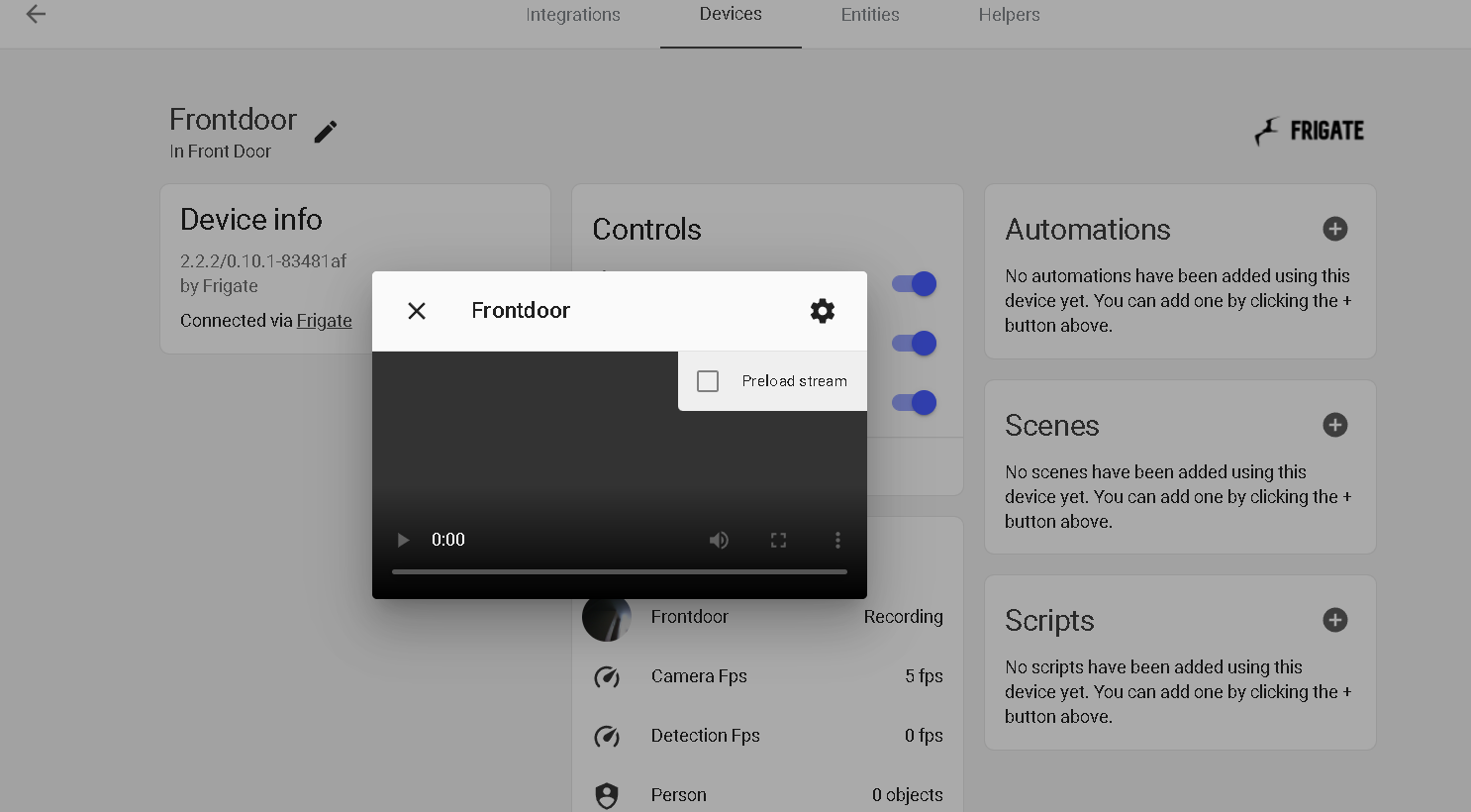 [Support]: Live feed camera in Home assistant not working. · Issue ...