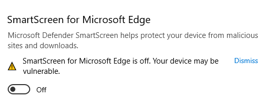 How to disable SmartScreen (safebrowsing in edge) on C# Selenium Edge ...