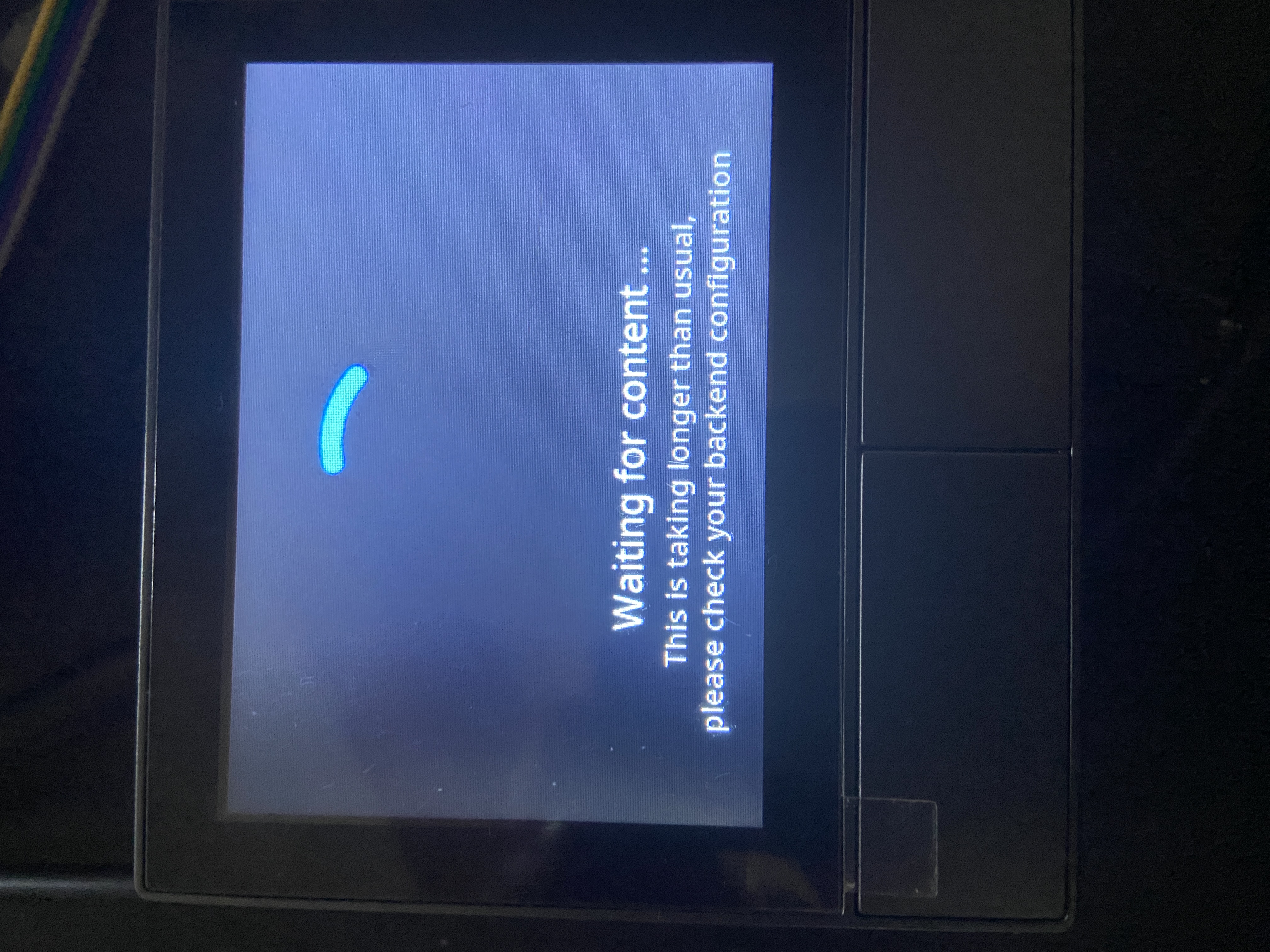 Durchgehend „Waiting for content“. Es wird kein Screen geladen · Issue ...