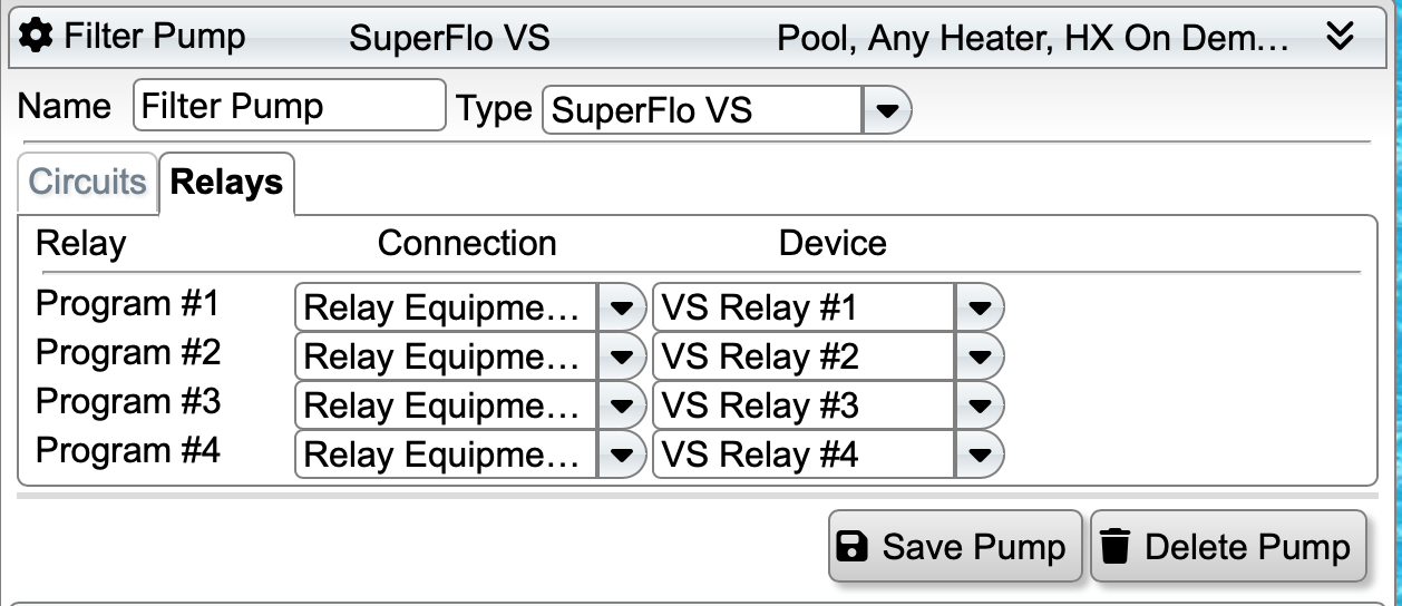 Request: Entities for individual relays controlling a pool pump · Issue ...