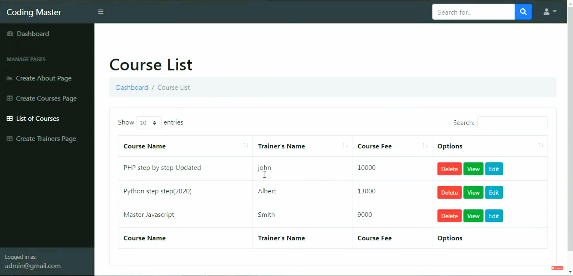 GitHub - parth211prajapati/Coding-Master: E-learning Wbesite (PHP & My Sql)