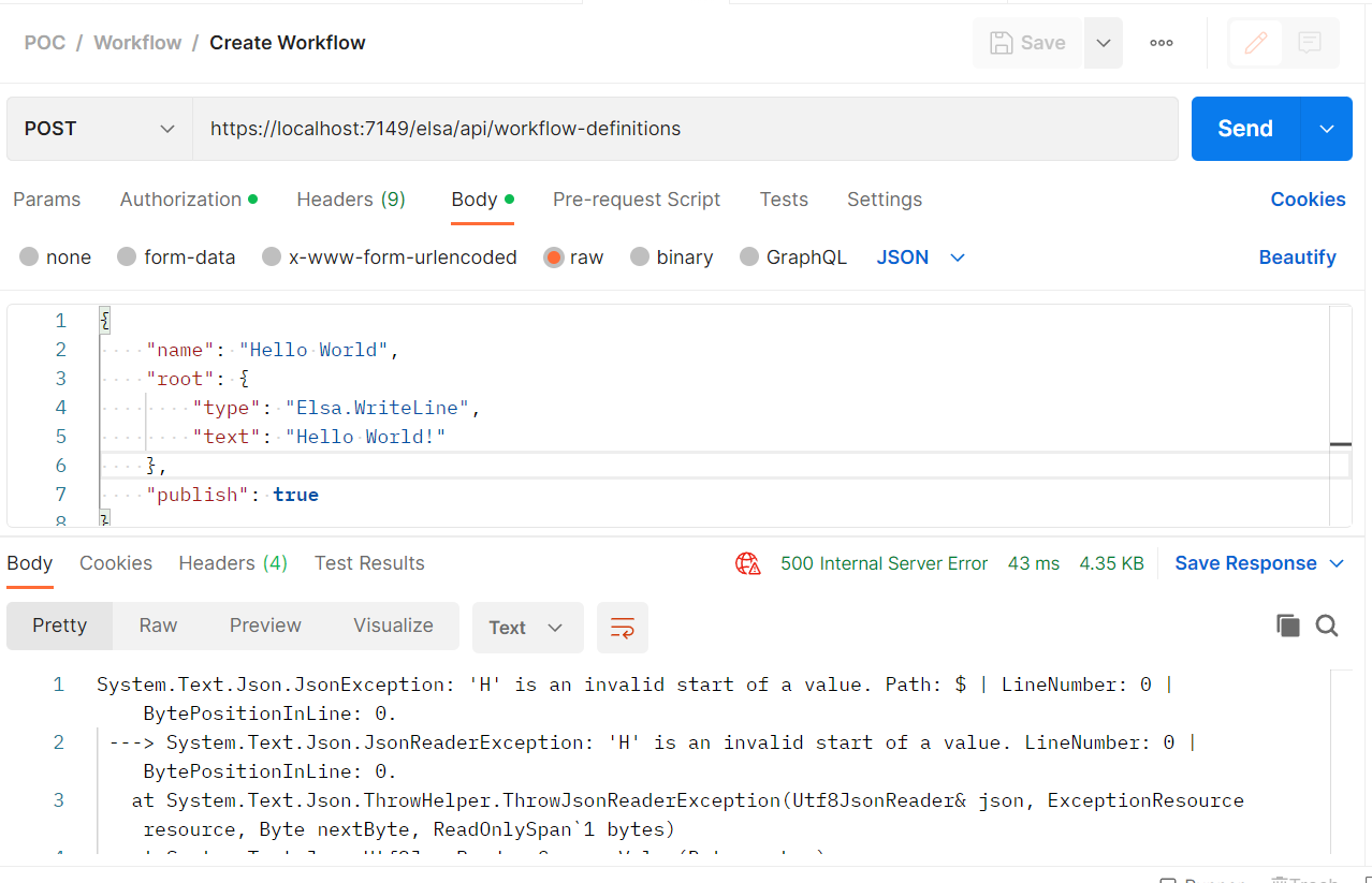 Workflow 3.0 Create Definition Giving Error · Issue #3723 · elsa-workflows/elsa-core · GitHub