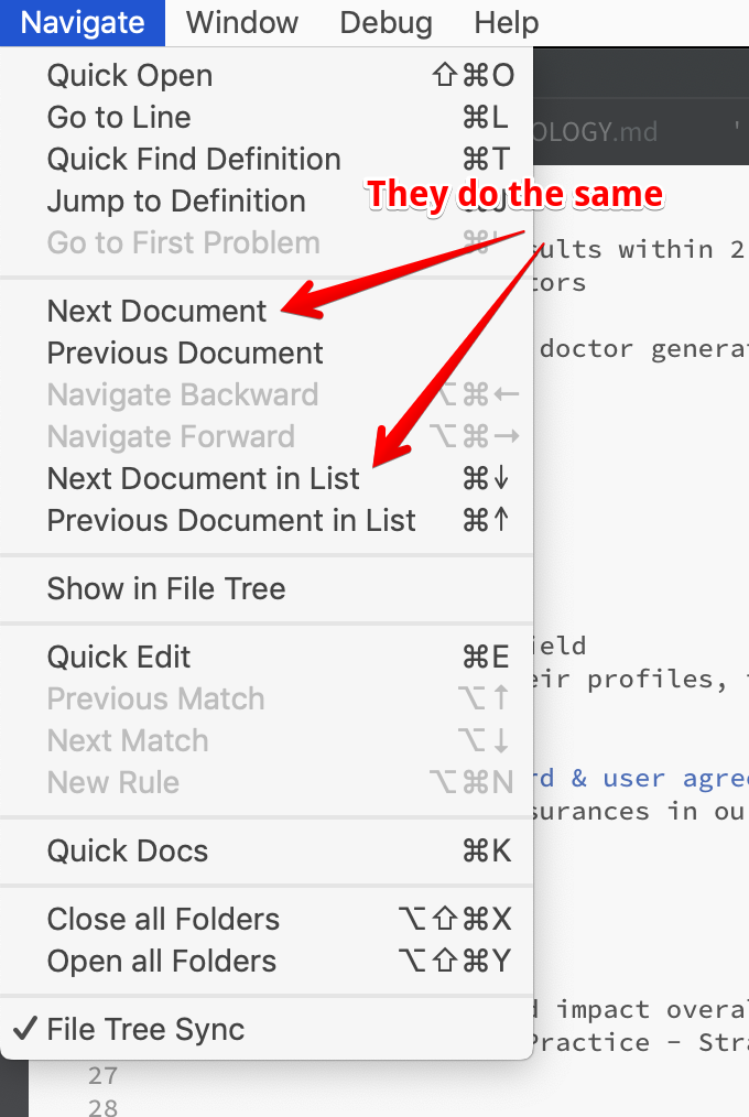 "Next Document" vs "Next Document in List" · Issue #14617 · adobe ...