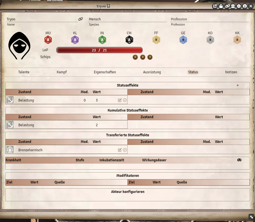 Statuseffekt: Belastung · Issue #1318 · Plushtoast/dsa5-foundryVTT · GitHub