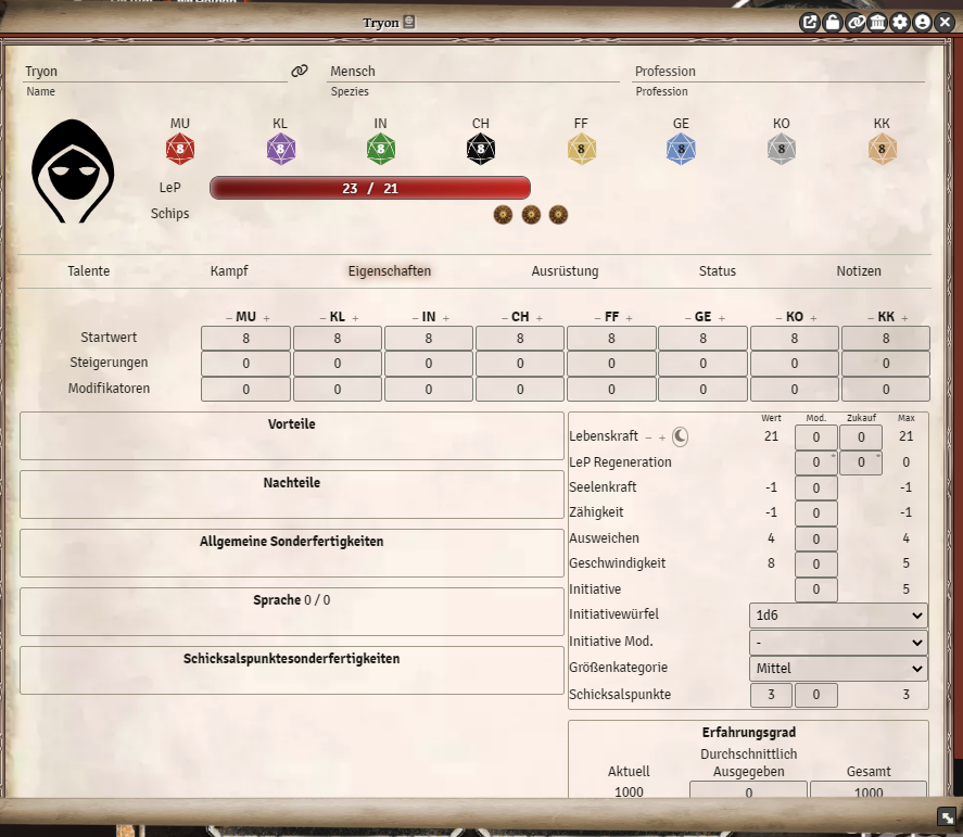 Statuseffekt: Belastung · Issue #1318 · Plushtoast/dsa5-foundryVTT · GitHub