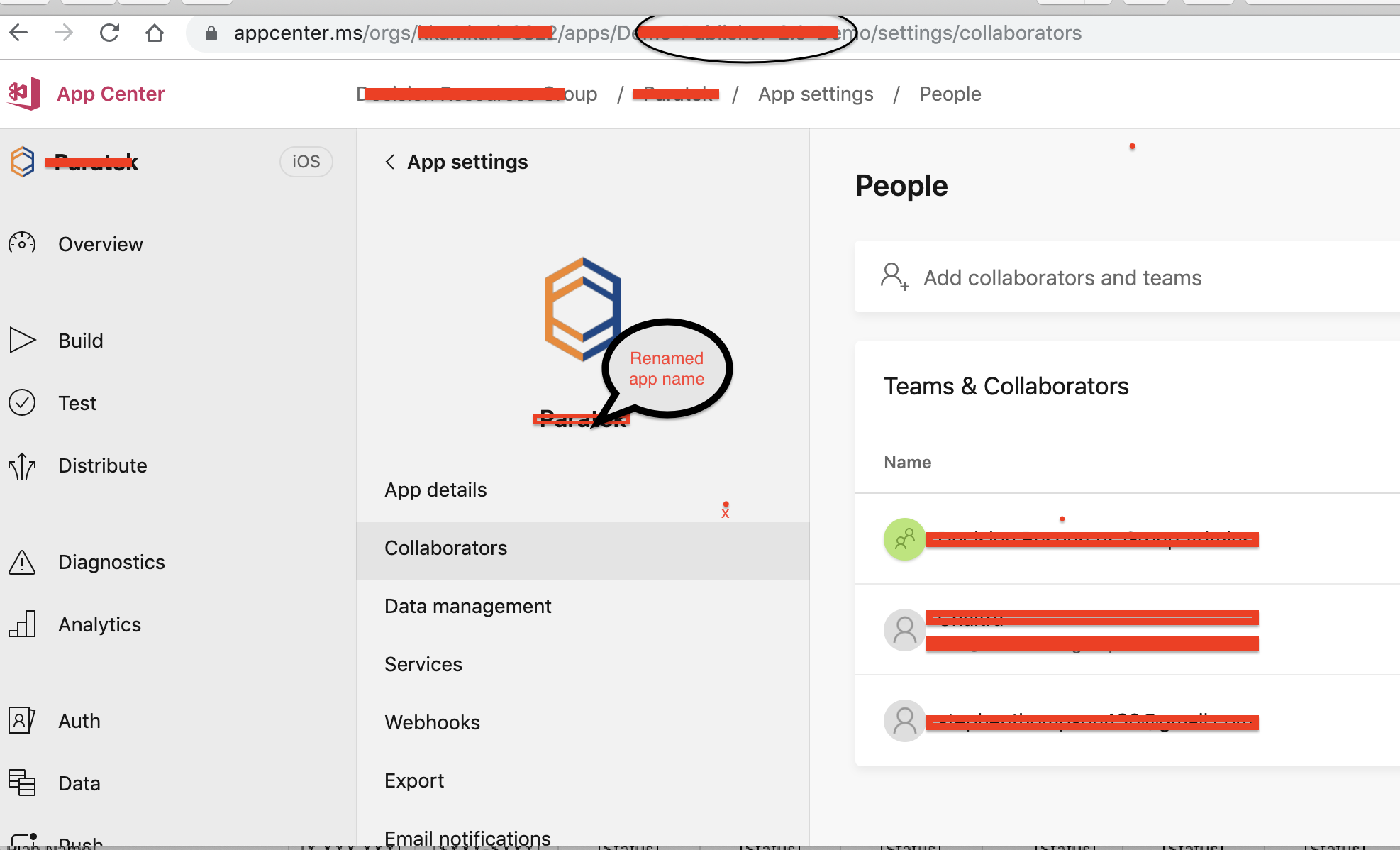 Update URL for the App name when renaming the App name · Issue #1249 · microsoft/appcenter · GitHub