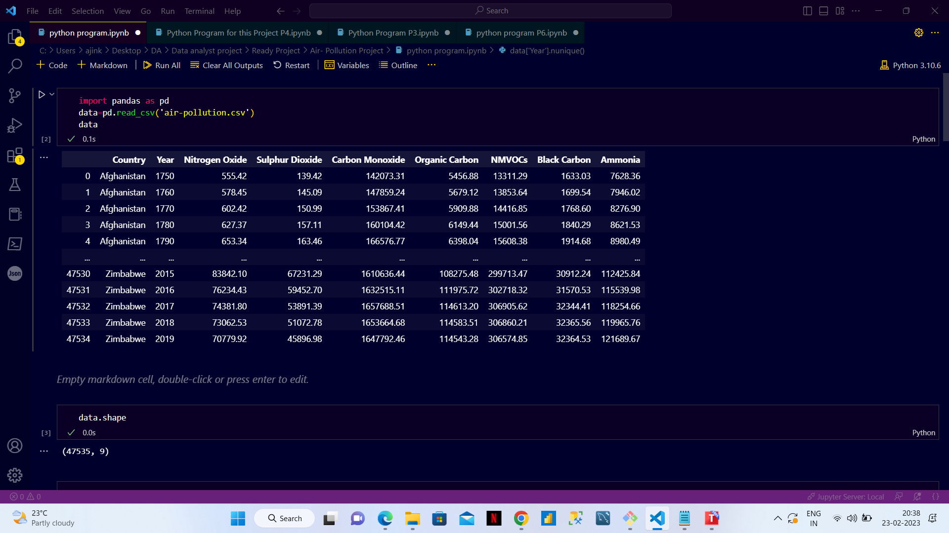 GitHub - KajalG12/Kajal-Project-1-Repository: Project 1: Air-Pollution Project