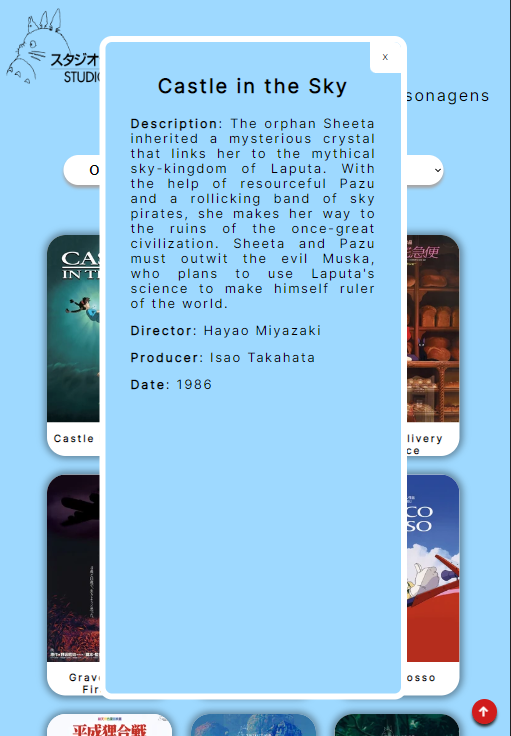 GitHub - andraderika/data-lovers-studio-ghibli: Segundo projeto em dupla desenvolvido na ...