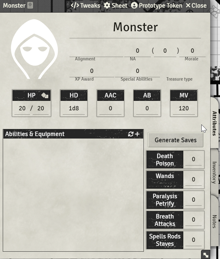 Attributes tab not displaying items added by the + button (Monster ...