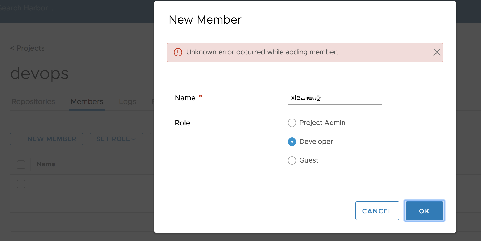 Cannot add member from LDAP? · Issue #5103 · goharbor/harbor · GitHub