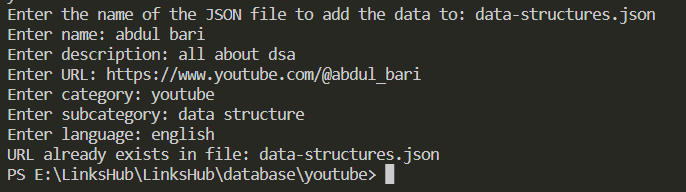 Add link checker to avoid addition of duplicate links · Issue #408 · rupali-codes/LinksHub · GitHub