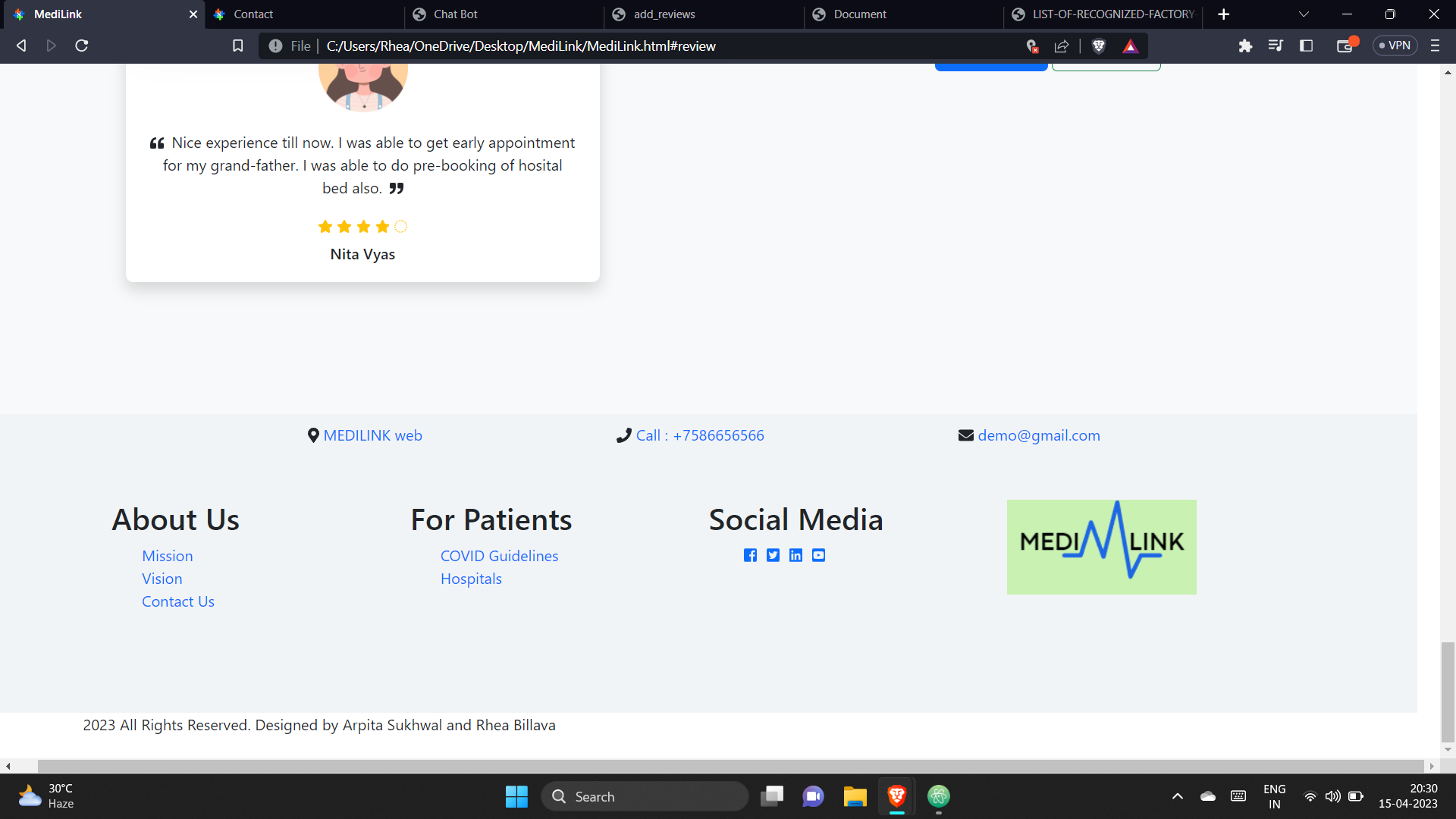 GitHub - RheaBillava/GFG-MEDILINK