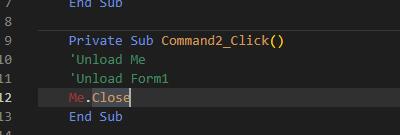 Unload Me will cause the IDE to reload. Me. Close is normal. · Issue #1460 · twinbasic/twinbasic ...