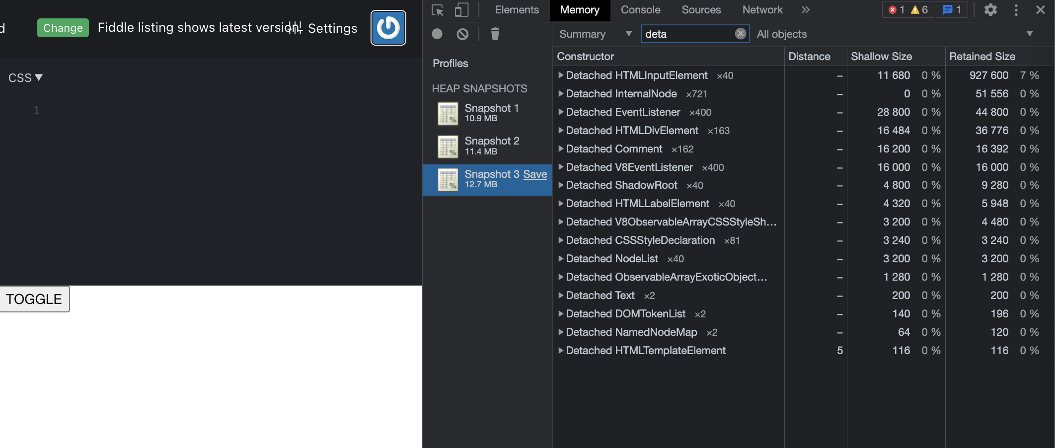 Memory leak in QSelect component with "use-input" prop enabled · Issue #14647 · quasarframework ...