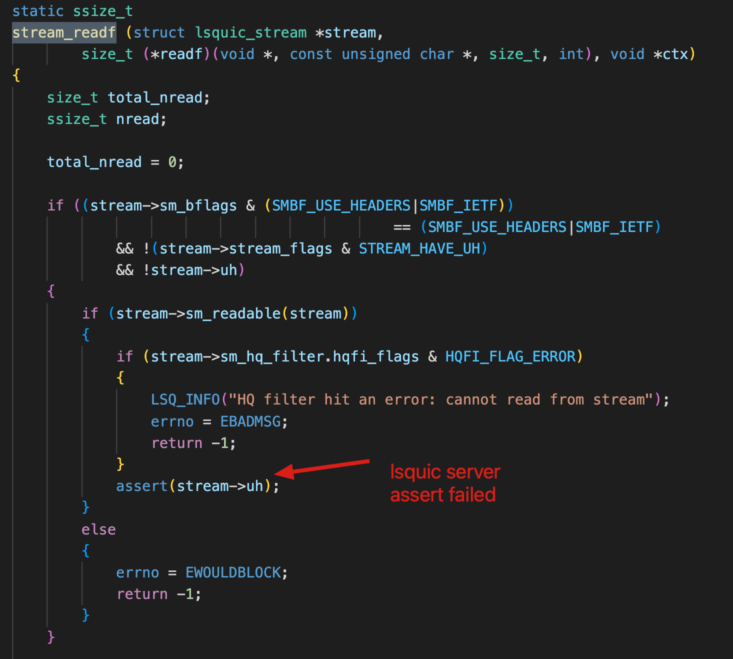 Lsquic Server 100 Assert Failed With Special Client · Issue 402 · Litespeedtechlsquic 