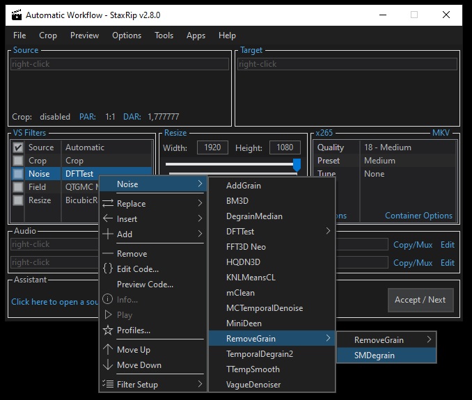 VSfilter SMDegrain below Removegrain · Issue #797 · staxrip/staxrip ...