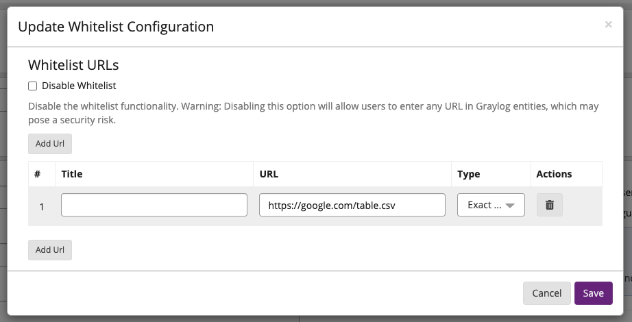 Lookup Table Data Adapter - Add URL Whitelist · Issue #11345 · Graylog2 ...