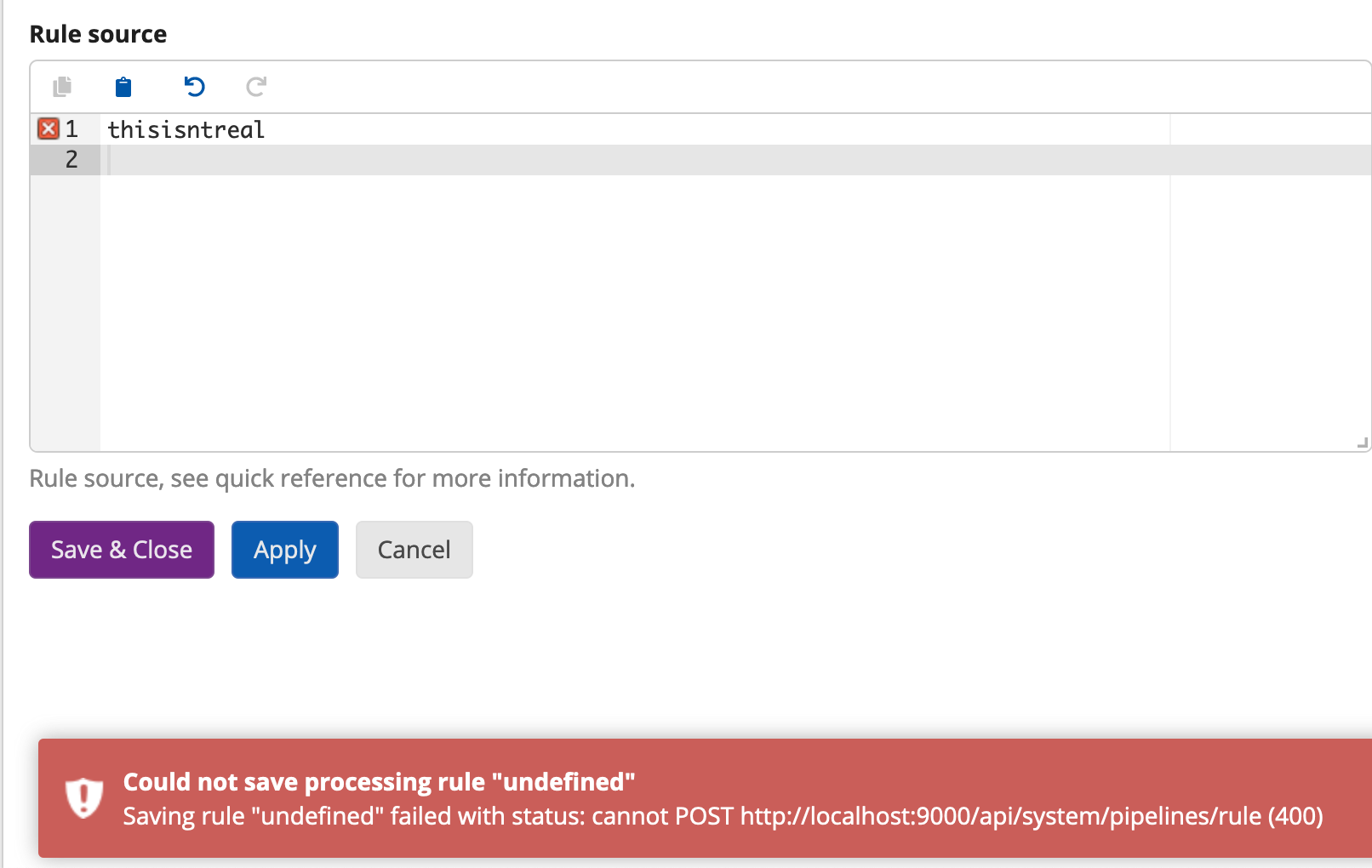 UI: Pipeline Processing Rules not showing syntax errors · Issue #9250 · Graylog2/graylog2-server ...