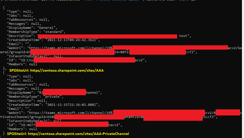 [FEATURE] Add SPO Site URL to Get-PnPTeamsChannel · Issue #1873 · pnp/powershell · GitHub