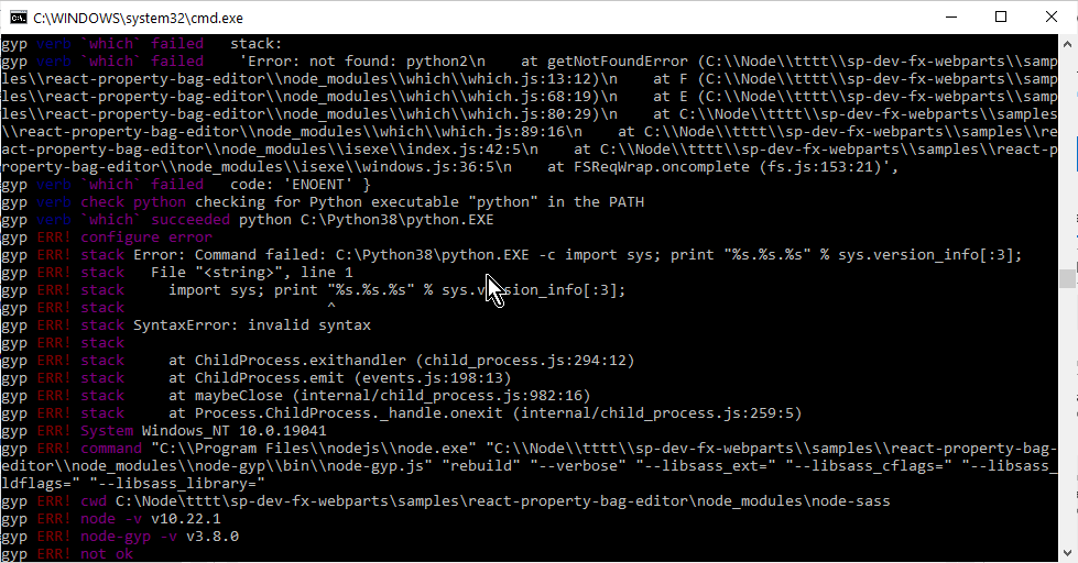 react-property-bag-editor : Unable to build sspkg · Issue #1596 · pnp/sp-dev-fx-webparts · GitHub