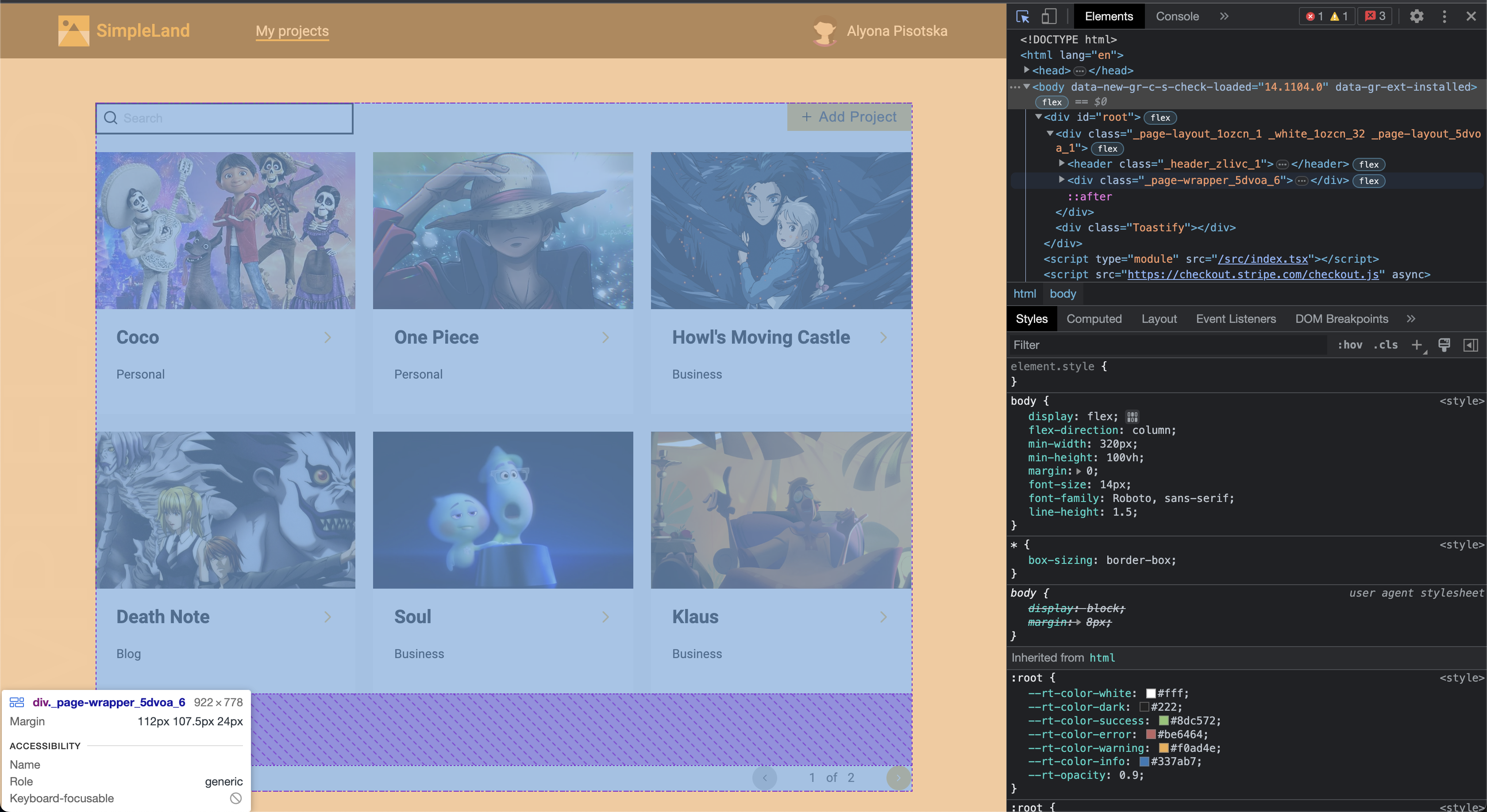 Indents before pagination · Issue #331 · BinaryStudioAcademy/bsa-winter-2022-2023-simpleland ...