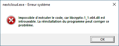 [Bug]: Missing OpenSSL libraries on Client 3.9.1 · Issue #5923 · nextcloud/desktop · GitHub