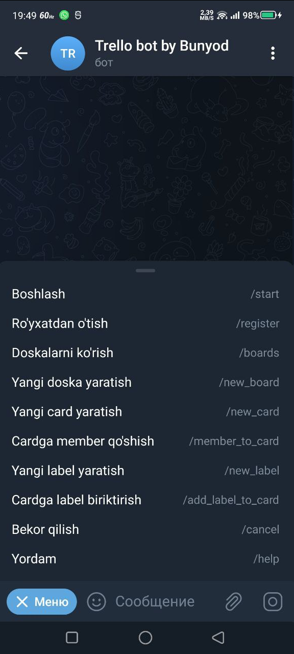 GitHub - BunyodNaimov/trello_bot