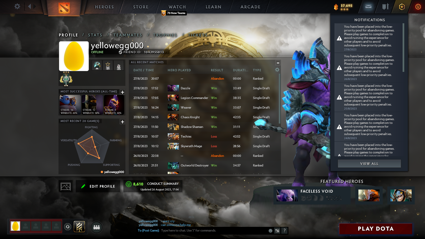 Game Disconnect During Hero Banpick Phase And It Only Happend In Ranked · Issue 10957 