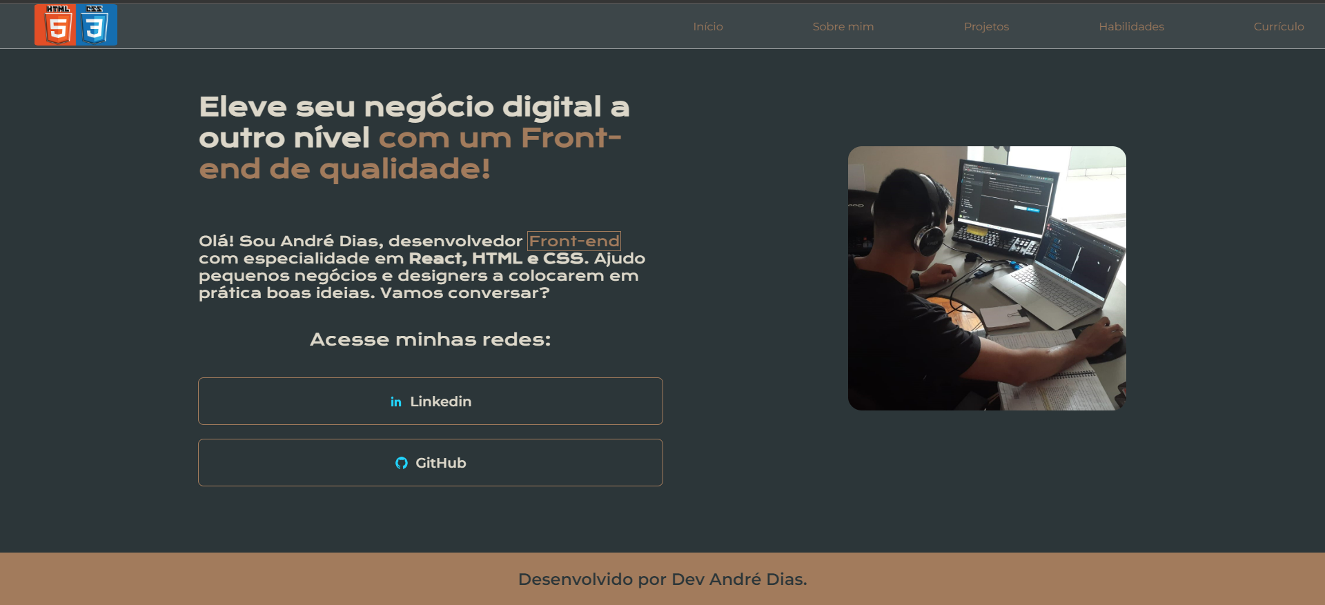 GitHub - SDAndreDias/portifolio: Meu primeiro portifólio desenvolvido com HTML e CSS