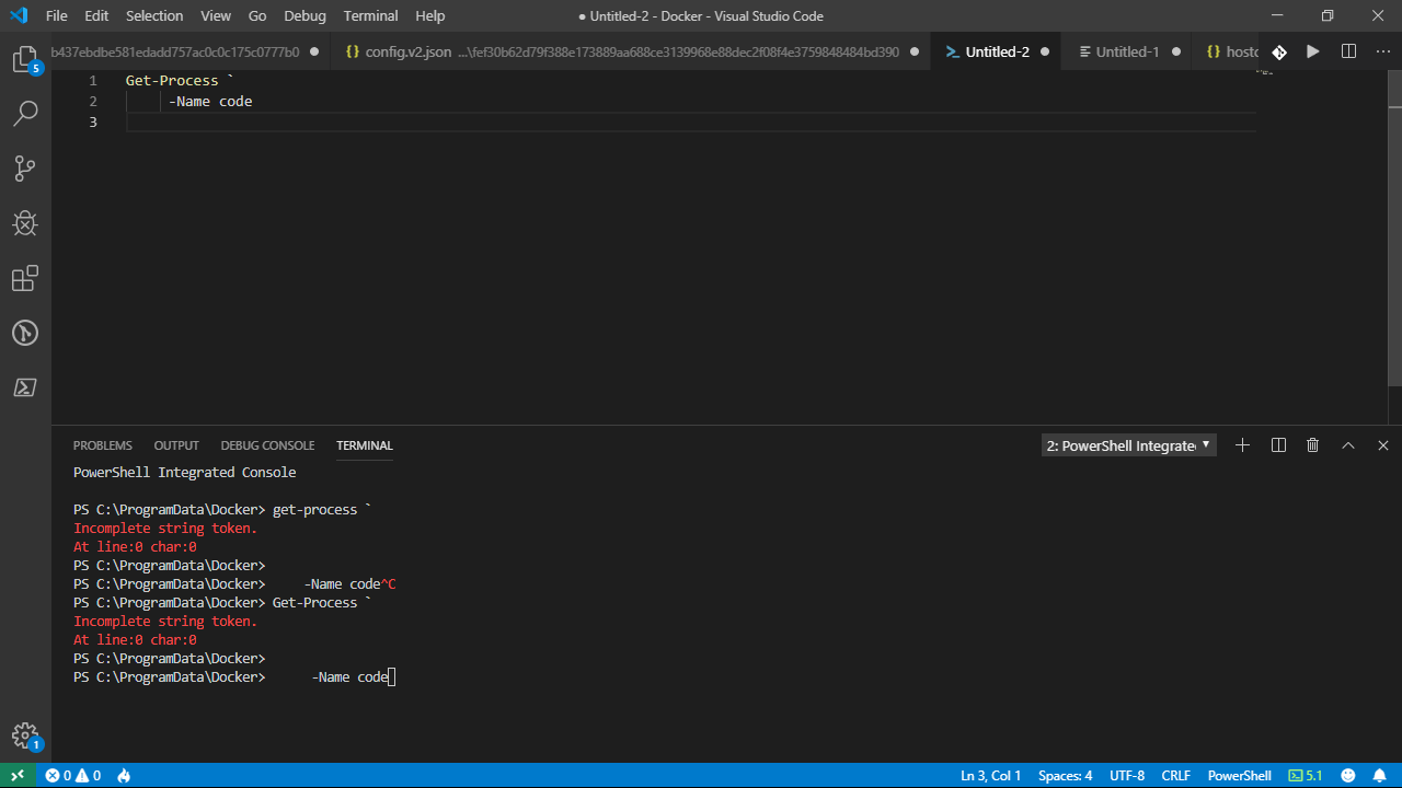 Pasting From Editor To Integrated Terminal Fails With Line Continuation 