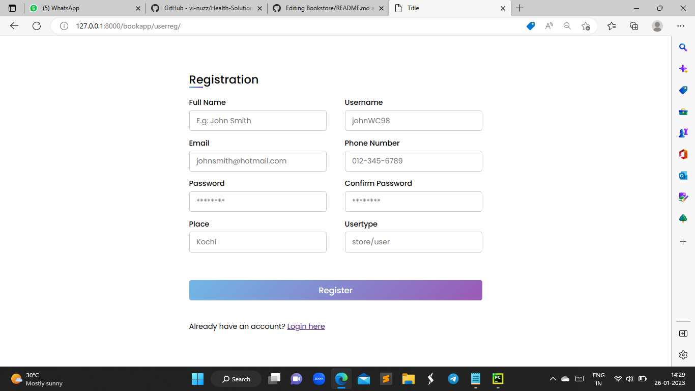 GitHub - aleena-joseph150/Bookstore: Online web application developed using Python-Django