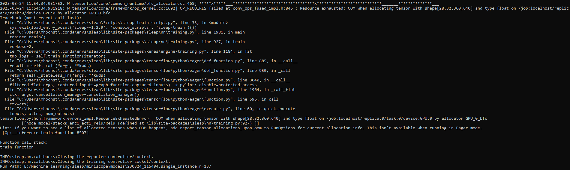 Training Run Keeps Failing At High Batch Numbers · Issue 1239