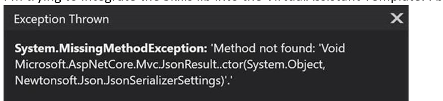 Missingmethodexception Thrown When Using Jsonresultobject Value Jsonserializersettings
