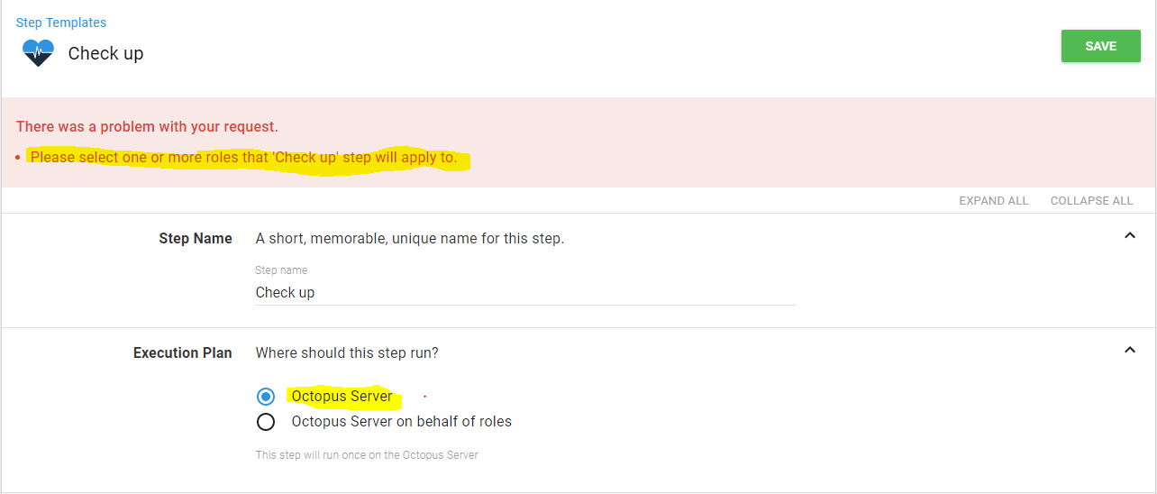 Health Check step has mandatory roles for execution plan · Issue #4096 · OctopusDeploy/Issues ...