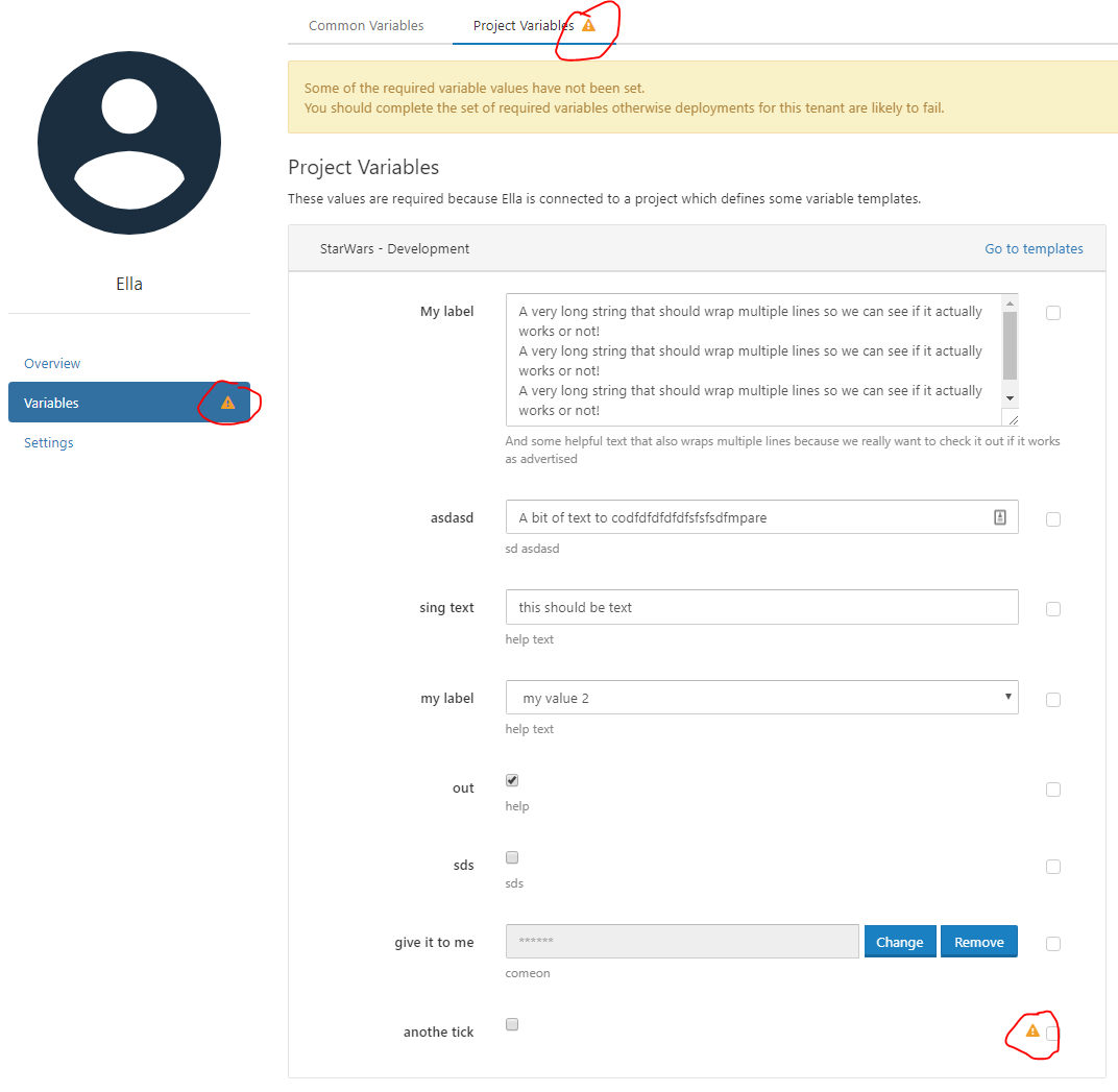 Tenant variables warning inconsistency between v3 and v4 · Issue #4116 · OctopusDeploy/Issues ...