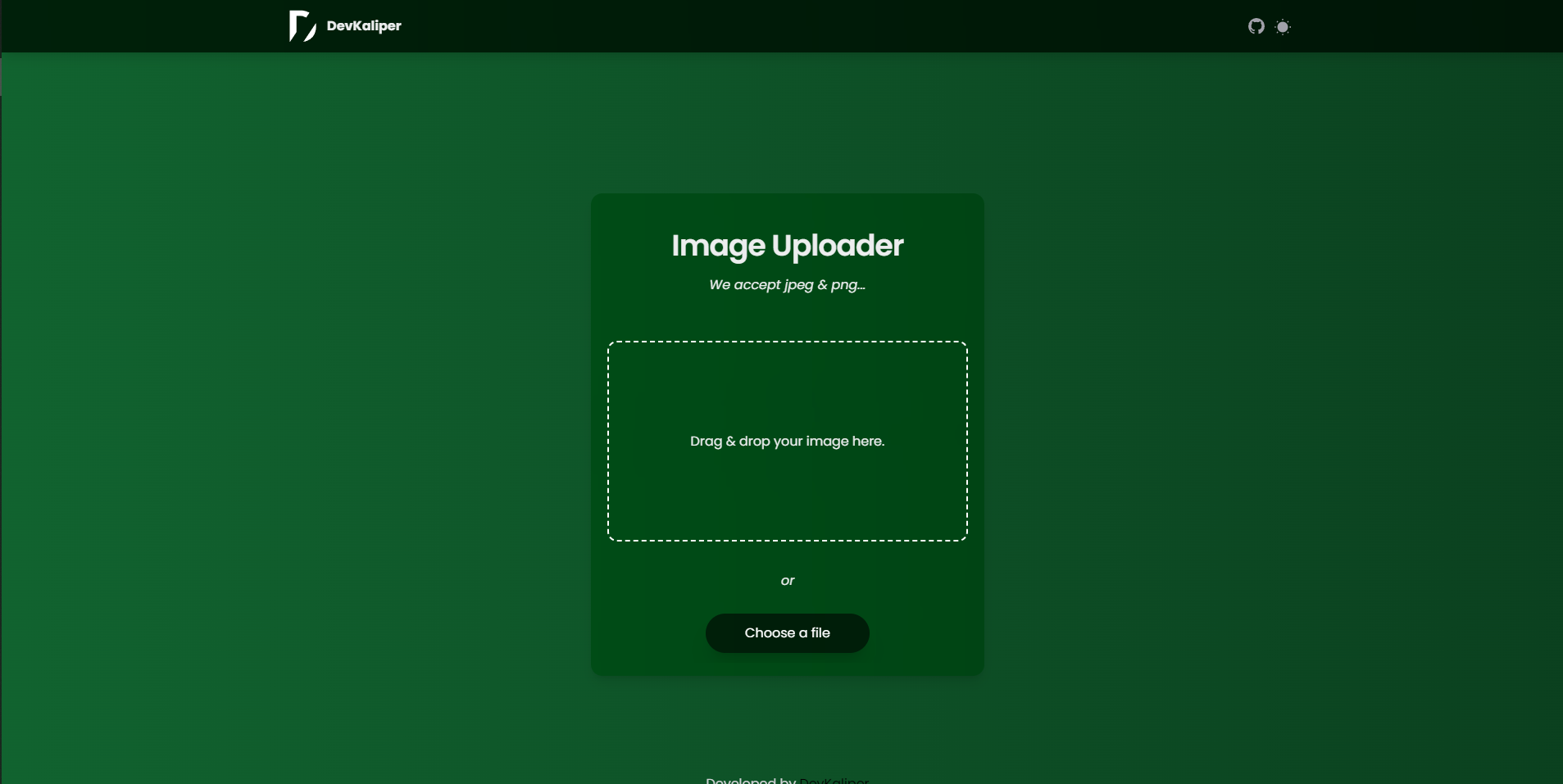 GitHub - DevKaliper/image-uploader: an Image Uploader application.