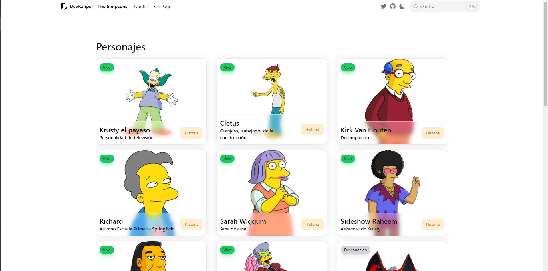 GitHub - DevKaliper/the-simpson-fan: Pagina dedicada a los simpsons. v2